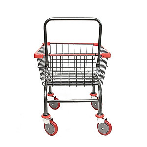 Heavy Duty Household & Commercial Charcoal Grey Cart with U- Handle (Red Trim) (Red)