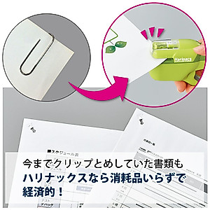 Kokuyo Harinacs Stapleless Stapler, Up to 10 Sheets 64gsm Copy Paper Binding, Pink, Japan Import (SLN-MSH110P)