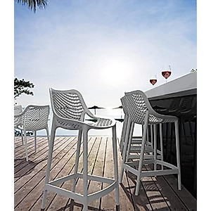 Compamia Air Patio Counter Stool in White (Set of 2)