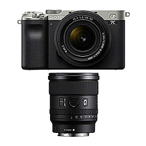 Sony Alpha a7C Full-Frame Mirrorless Camera (Silver) Bundle with FE 28-60mm and 20mm G Lens (6 Items)