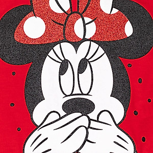 Disney Minnie Mouse Valentines Day Infant Baby Girls Peplum T-Shirt and Leggings Outfit Set Red/Black 18 Months