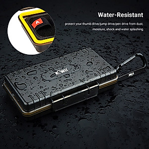 (12 USB+24 SD) USB Flash Drive Case with Labels,Thumb Drive Jump Drive Pen Drive Holder Organizer, Shockproof Water-Resistant,SD Card/NS/PSV/CFexpress Type A Card Case