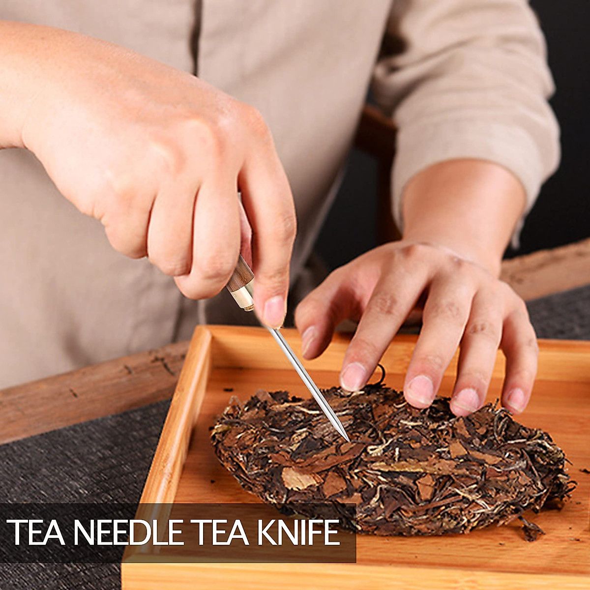 2 Pack 9"Ice Picks,Sturdy Stainless Steel Ice Picks For Breaking Ice with Safety Cover,Non-slip Wooden Handle For Kitchen,Bars,Bartender,Camping (Ebony)