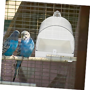 BESPORTBLE Parrot Bath Tub Birdie Small Bird Showering Basin Birds Supply Small Bird Showering Cube Bird Bathing Basin Bird Bath Basin Bird Cage Bathtub Bird Bath Cube Bird Bathtub Abs White