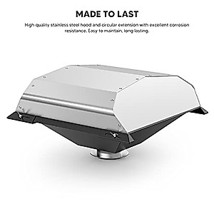 Stanbroil Wood Fired Pizza Oven Attachment Pizza Maker for Traeger, Pit Boss, Camp Chef, Green Mountain Grills, Z Grills, Smokin Brothers Pellet Grills, Silver