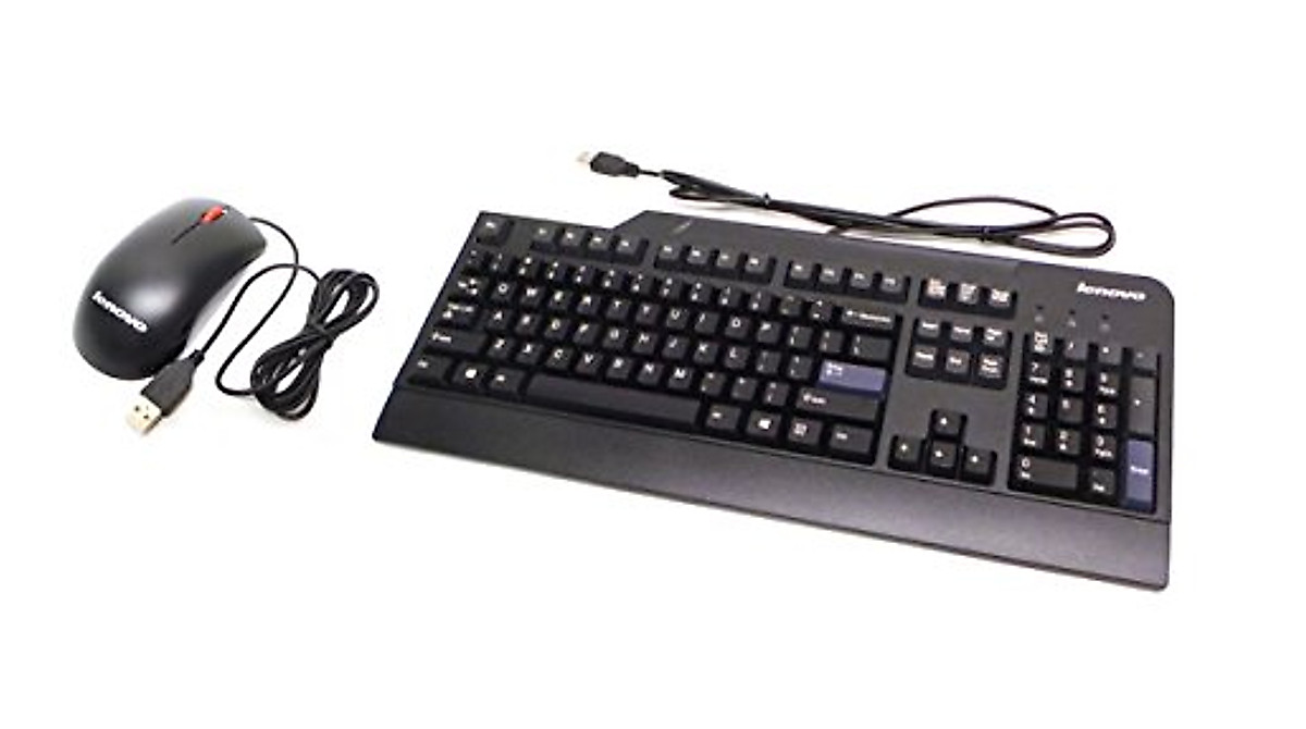 Genuine IBM Lenovo USB Keyboard & Mouse Set - Black