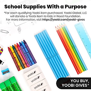 Yoobi 1/2 Inch Binder Set – 3-Ring Binders with 2 Pockets – Perfect for School or Office – Holds up to 100 Sheets – 4 Pack – Solid Multicolor Variety