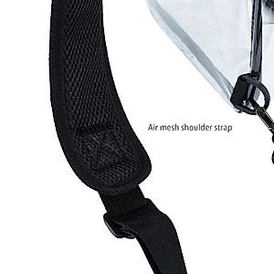 CLEKEGBAG Clear Sling Backpack – Transparent Crossbody Bag for Men, Clear Concert Approved Bag, See Through Plastic, Clear One Strap Backpack small - [13.5x8]