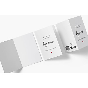 Karto Wedding Card, Bridal Shower Card, Engagement Card - Engagement Card for Her Him, Wedding Card for Her Him - Marriage Card Adventure Begins