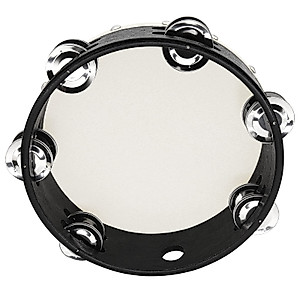 Tambourine for adults and kids (6 Inch and 8 Inch) Wood Handheld Tambourine Metal Jingles,Percussion Gift Musical Educational Instrument for Church KTV Party