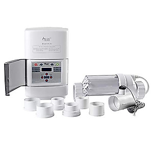 BLUE WORKS Saltwater Pool System Up to 25K Gallon Inground Salt Pool Compatible with Hayward Salt Chlorine Generator Plumbing, 2 Year USA Warranty, Clear