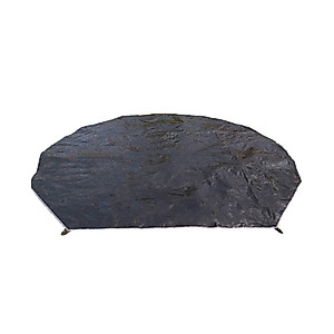 DANCHEL OUTDOOR Waterproof Bell Tent Footprint Round Tarp Camping Accessories, 6m/20ft Large Ground Sheet Black Tarp Canvas Yurt Tent Protector Floor