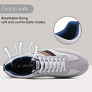 AX BOXING Mens Casual Shoes Fashion Sneakers Breathable Comfort Walking Shoes for Male(Navy Blue, Numeric_12)