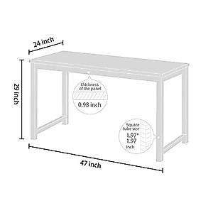 Coral Flower Modern Simple Style Computer Desk, PC Laptop Study Table, Office Desk, Writing Desk, Workstation for Home Office