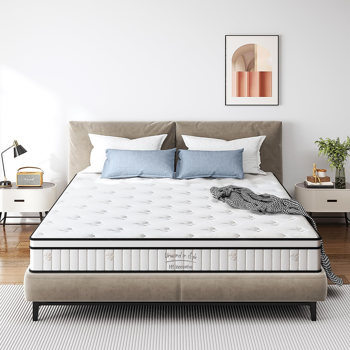 SogesSleep Twin Mattress, 12 Inch Hybrid Mattress in a Box, Individual Pocket Spring Bed Mattress, Medium Firm Mattress for Pressure Relief, Strong Edge Support, CertiPUR-US & Fiberglass Free