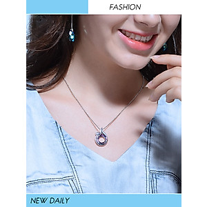 PLATO H Crystal Fox Necklace Cute Head and Tail Anniversary Jewelry for Women's Birthday Mother's Day Gifts for Her