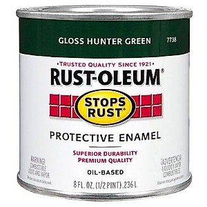 Rust-Oleum Indoor and Outdoor Gloss Hunter Green Protective Enamel 0.5 pt.