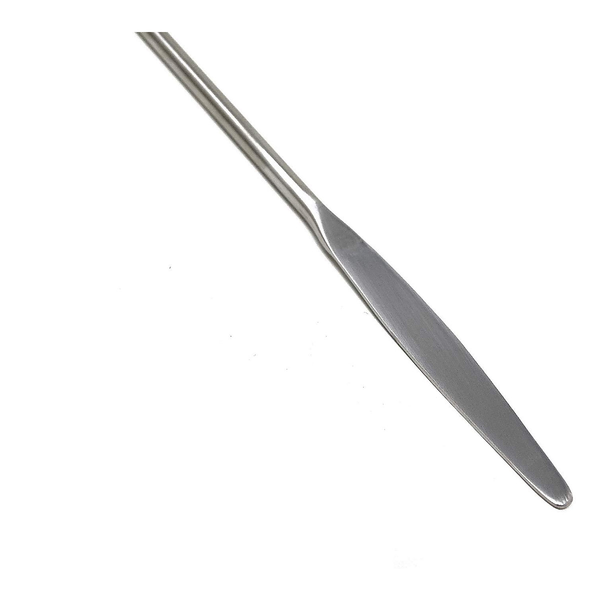 A2Z-DE008 Stainless Steel Double Ended Micro Lab Spatula Sampler, Semi Circle Scoop Spoon & Tapered Arrow End, 7" Length