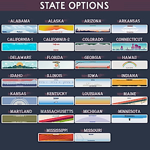 Custom Street Signs with Text & Icon - 30 Icons, 50 States - Personalized Florida Metal Street Sign, 2 Sizes, 13X4" or 18X4" - UV Protected Aluminum Signs with Florida Themed Background