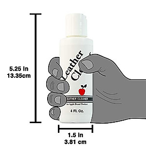 Apple Brand Leather Cleaner 4 oz - Great for Shoes, Boots, Handbags, Car Upholstery, Furniture - Removes Surface Dirt, Grime, Salt and More From Finished Leathers