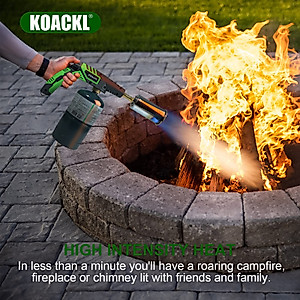 Koackl Powerful Propane Torch Head with Igniter, Campfire Starter, Charcoal Lighter, Welding Torch Head by MAPP, MAP/PRO, for Searing Steak, Soldering, Brazing, Stripping Paint(Tank Not Included)