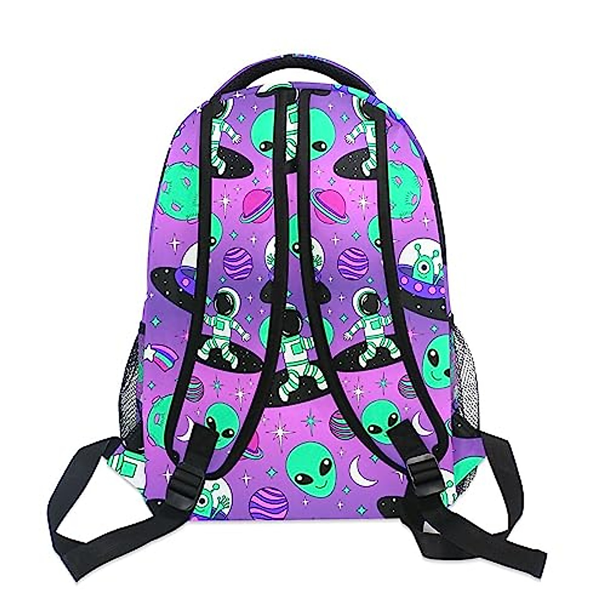 Backpack for Girl, Cute Astronauts and Alien in Space School Bookbag for Kids Elementary 3rd 4th 5th Grade