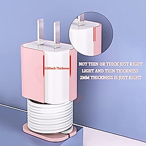 2 In 1 Silicone Charger Protector, Compatible with 20W/18W USB-C Chargers, Data Cable Winder Anti-Break Protection Cable Storage, Suitable for 11/12 Charger Waterproof Silicone Protective Case (White)