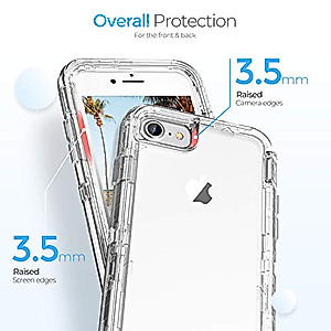 ORIbox Case Compatible with iPhone SE Case 2022/2020, Compatible with iPhone 7 Case, Compatible with iPhone 8 Case, Heavy Duty Shockproof Anti-Fall clear case