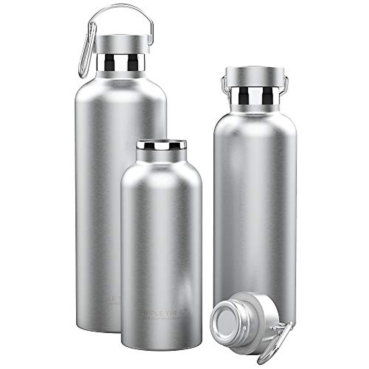 Triple Tree 34OZ Vacuum Insulated Stainless Steel Water Bottle, Double Wall Wide Mouth Lids Keeps beverage Hot or Cold Sweat Proof