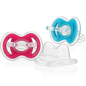 Nuby 2-Pack Gum-eez Pacifier Teethers, Colors May Vary