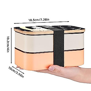 White Head Sculpture Sketch Adult Lunch Box, Bento Box, With Cutlery Set Of 3, 2 Compartments, Rectangular, Lunch Box For Adults