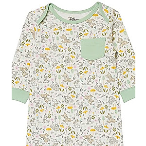 Amazon Essentials Disney | Marvel | Star Wars | Princess Baby Girls' Cotton Coveralls, Pack of 3, Bambi Nature, 18 Months