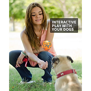 EVERDAZZ Tennis Ball Dog Toys for Aggressive Chewers: Teething Chew Toys - Water Toy Fetch Balls for Large Medium Small Dog and Puppy (2 Balls)