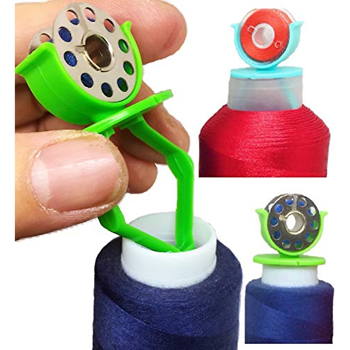 PeavyTailor 20pcs Bobbin Buddies Bobbin Holder Clamp Thread Organizer for Brother Sewing Machine #4