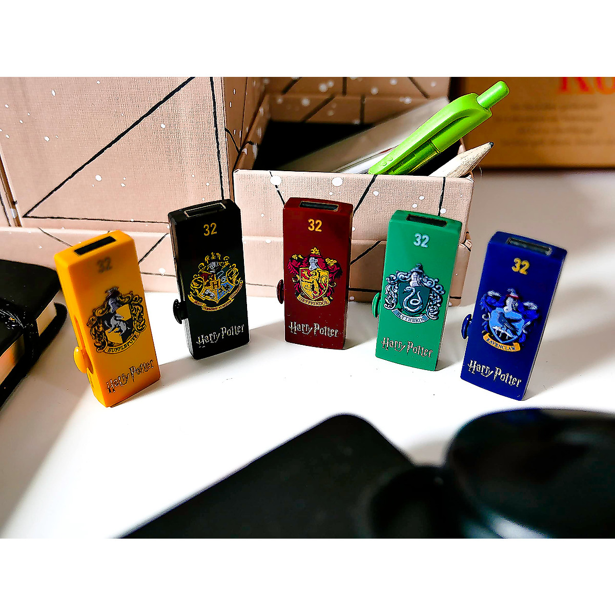 EMTEC Harry Potter M730 USB 2.0 Flash Drive - 32GB-Slytherin & Hogwarts Duo Pack (ECMMD32GM730HP02P2)