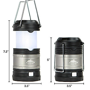 Cascade Mountain Tech Pop-Up IPX4 Water-Resistant LED Lantern with 4 Light Modes - 3 Pack