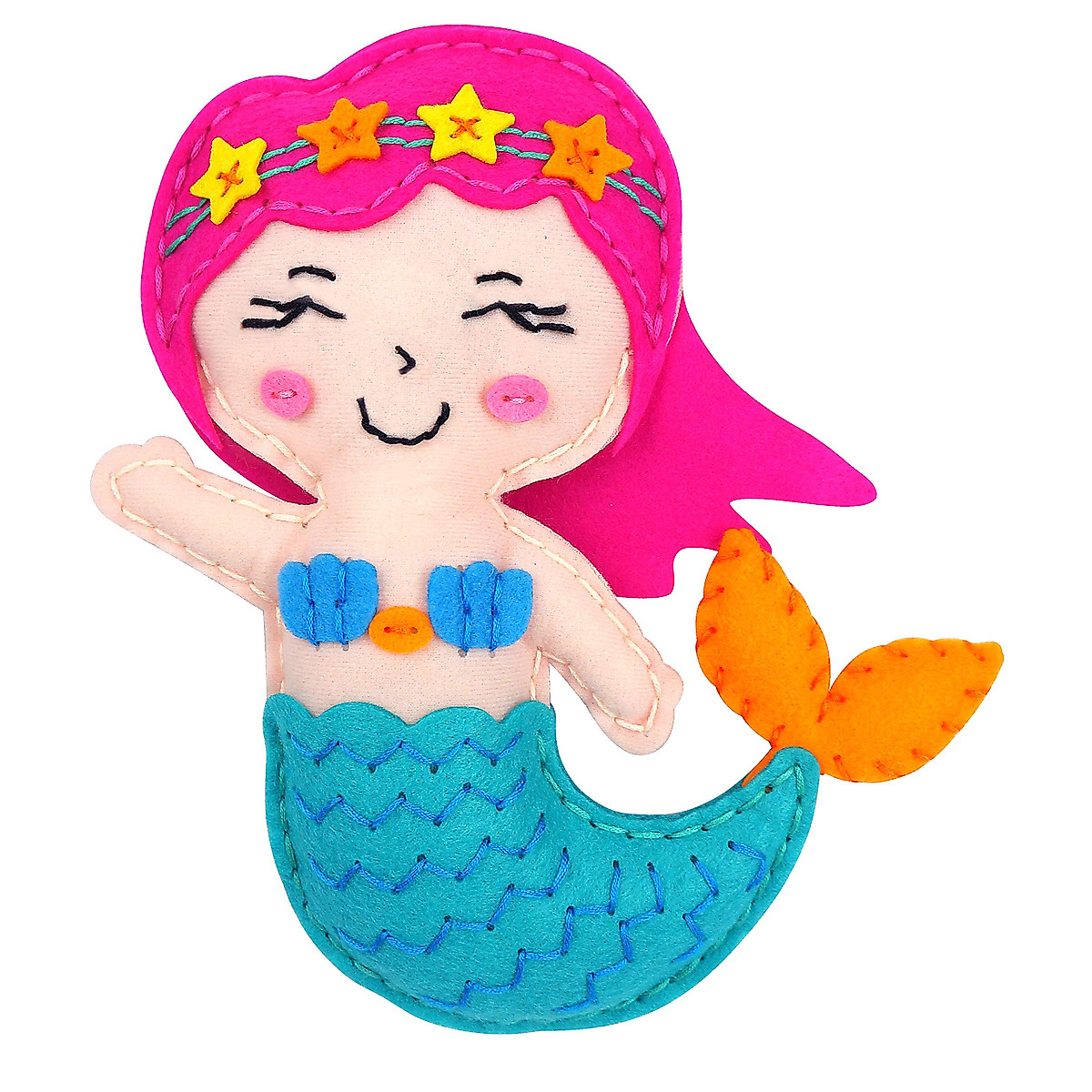 C.S. Kids My Mermaid Sea World 4-in-1 DIY Mega Kit for Kids (10 Arts and Crafts Projects: Sewing Kits for Doll and Keychain, Scratch Art, Diamond Art) Handcraft/Creative Art/DIY