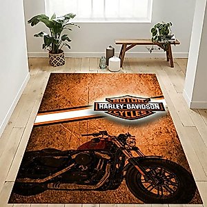 Harley Rug, Motorcycle Rug, Biker Rug, Motorcycle Carpet, Best Rug for Biker