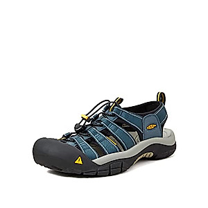 KEEN Men's Newport H2 Closed Toe Water Sandals, Navy/Medium Grey, 10 US