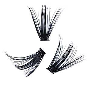 Lash Clusters 14-18mm 240pcs 50D Individual Lashes D Curl Cluster Lashes Mixed Length Eyelash Clusters DIY Lash Extension Kit Cluster Eyelash Extensions (50D-0.07D, 14-18mm)