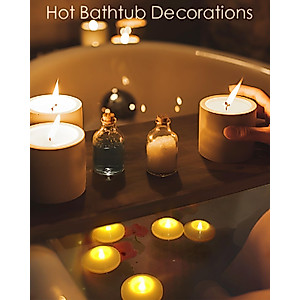 LARDUX Pack of 24 LED Floating Candles - 3 Inch Flameless Plastic Floating Tea Lights for Bathtub Swimming Pool Vase Centerpiece Decoration