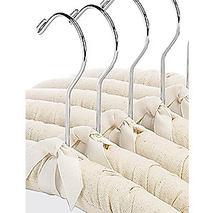 Whitmor Padded Hangers-Canvas-Set of 6, Length: 16" Width: 15" Height: 2", As Shown in The Picture, 6 Count