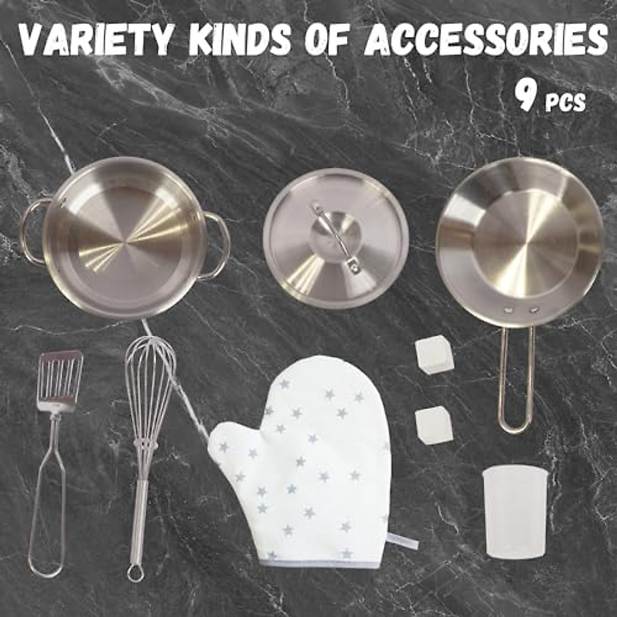 Wooden Play Kitchen Set for Kids, Toy Kitchen Playset with Real Lights and Sounds, Gift for Boys Girls Age 3+, Dimensions: 32” H x 28” W x 11” D (White)