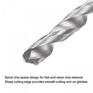 uxcell Solid Carbide Drill Bits, 2.5mm C2/K20 Tungsten Carbide Jobber Drill Bits Straight Shank Drilling Tool for Stainless Steel Aluminum Iron Metal Plastic