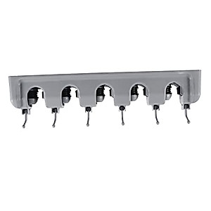 Cabilock Storage Rack Umbrella Storage Mounted Hooks Wall Mounted Shelves for Storage Wall Mount Clothes Rack Broom Holder Mop Hanger Mop Gripper Mounted Holder Dark Grey