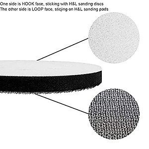 M-jump 2 Pack 5 Inch 8 Holes Sponge Cushion Buffer Orbital Sander Foam Pad Backing Pad - Hook and Loop Soft Interface Pads for Automobile Metal Polishing