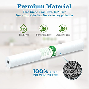 VEGEBE 5 Micron Water Filter 20" x 2.5" Replacement Cartridge, 20-inch Sediment Pre-Filters for Whole House Water Filtration/Water Softener Systems, 6-Pack