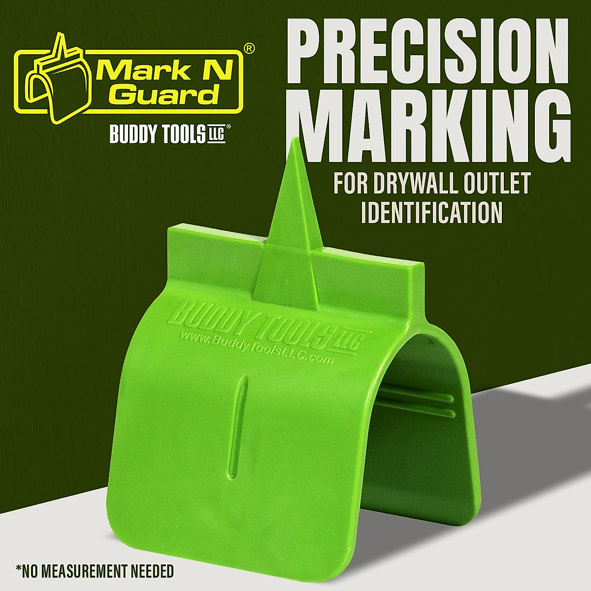 Mark N Guard by Buddy Tools LLC - Outlet Marker for Drywall Installation - Easy Drywall Marking Tool for Electrical Outlets, Electric Wire Protection Made with Strong ABS Plastic - No Measuring Needed