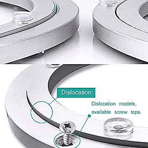 Heavy-Duty Mute 5-23 Inch Aluminum Lazy Susan Bearing Turntable Ring Swivel Plate Hardware for Heavy Loads,Silver Base