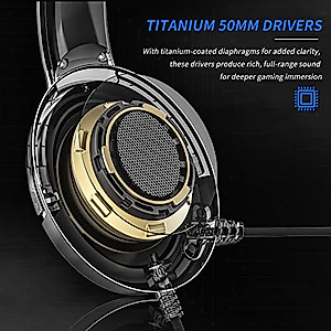 BINNUNE 2.4G/Bluetooth Wireless Gaming Headset with Microphone for PS4 PS5 Playstation 4 5, 40 Hours Playtime, PC USB Gamer Headphones with Mic for Laptop Computer Black/Red